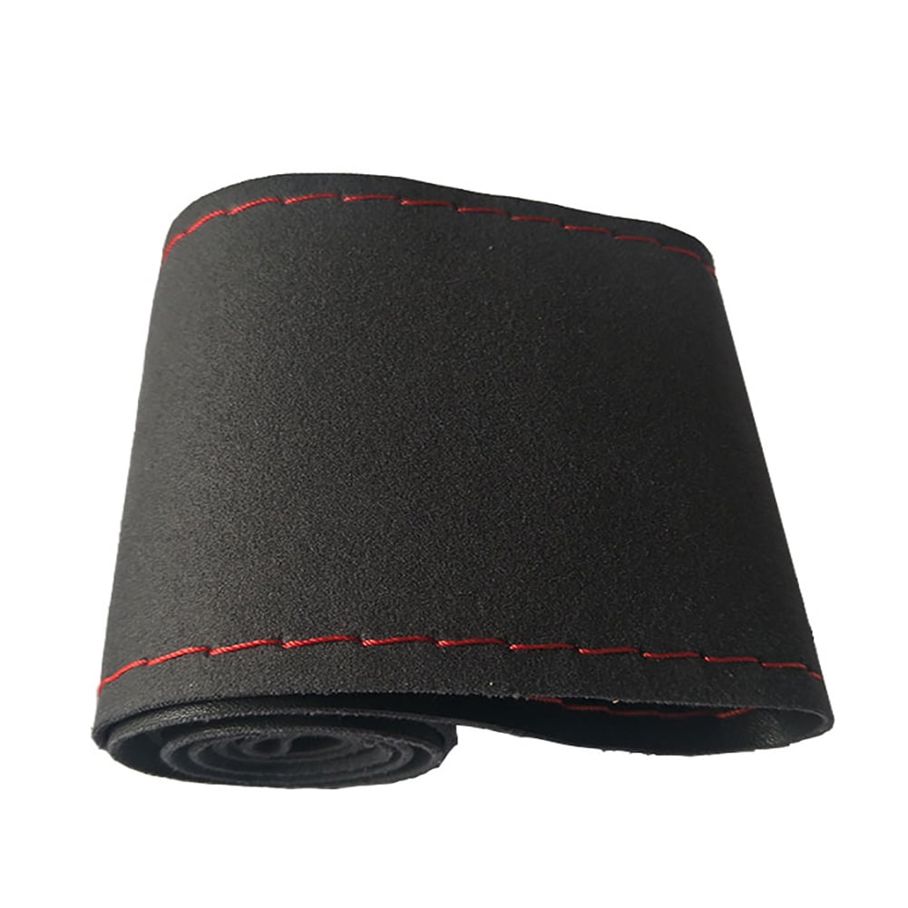 Hyasfey DIY Soft Microfiber Faux Leather Car Steering Wheel Covers with ...
