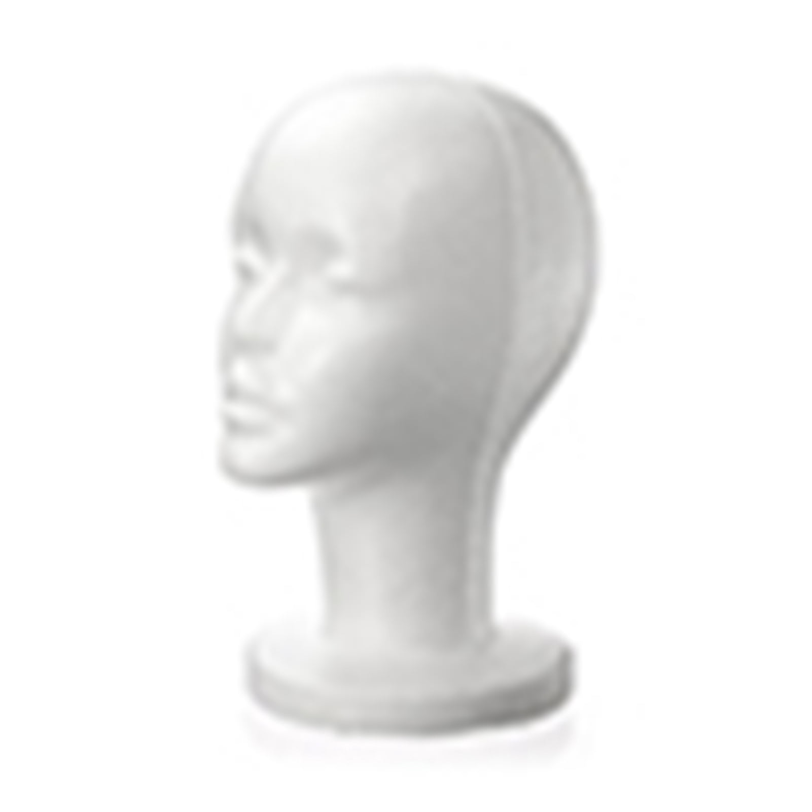 Hyasfey Female Foam Mannequin, White Display Head for Hats, Caps, Wigs ...