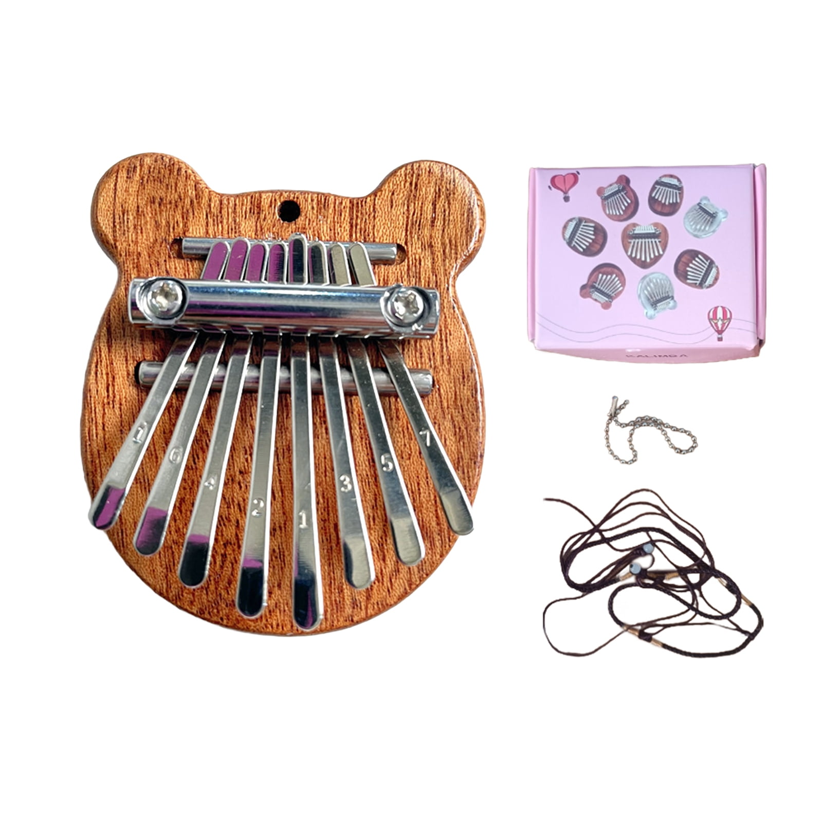 Hyasfey Finger Thumb Piano 8 Key Mini Thumb Piano Musical Instrument ...