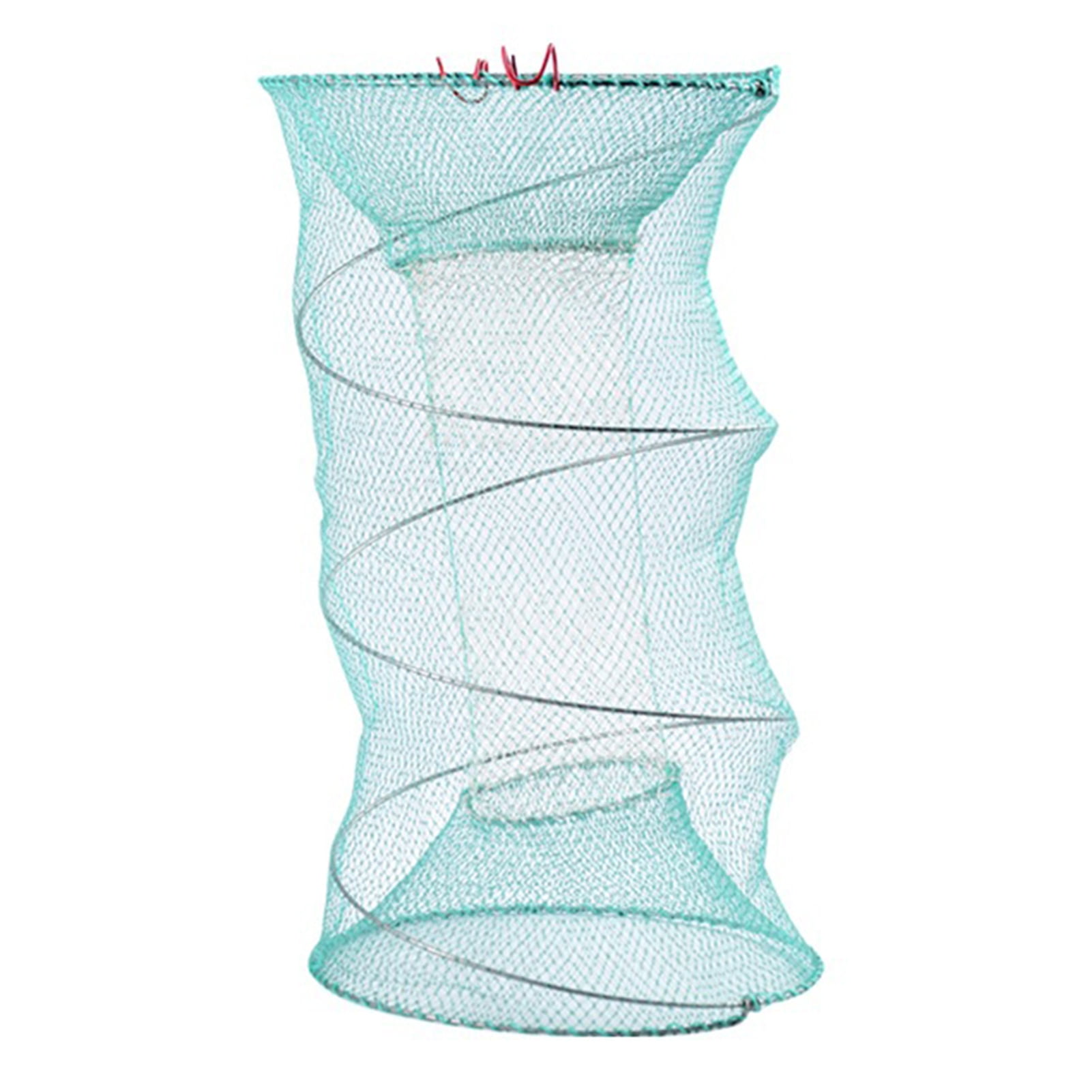 Hyasfey Fish Basket Mesh Shrimp Crab Trap Easy to Use Collapsible ...