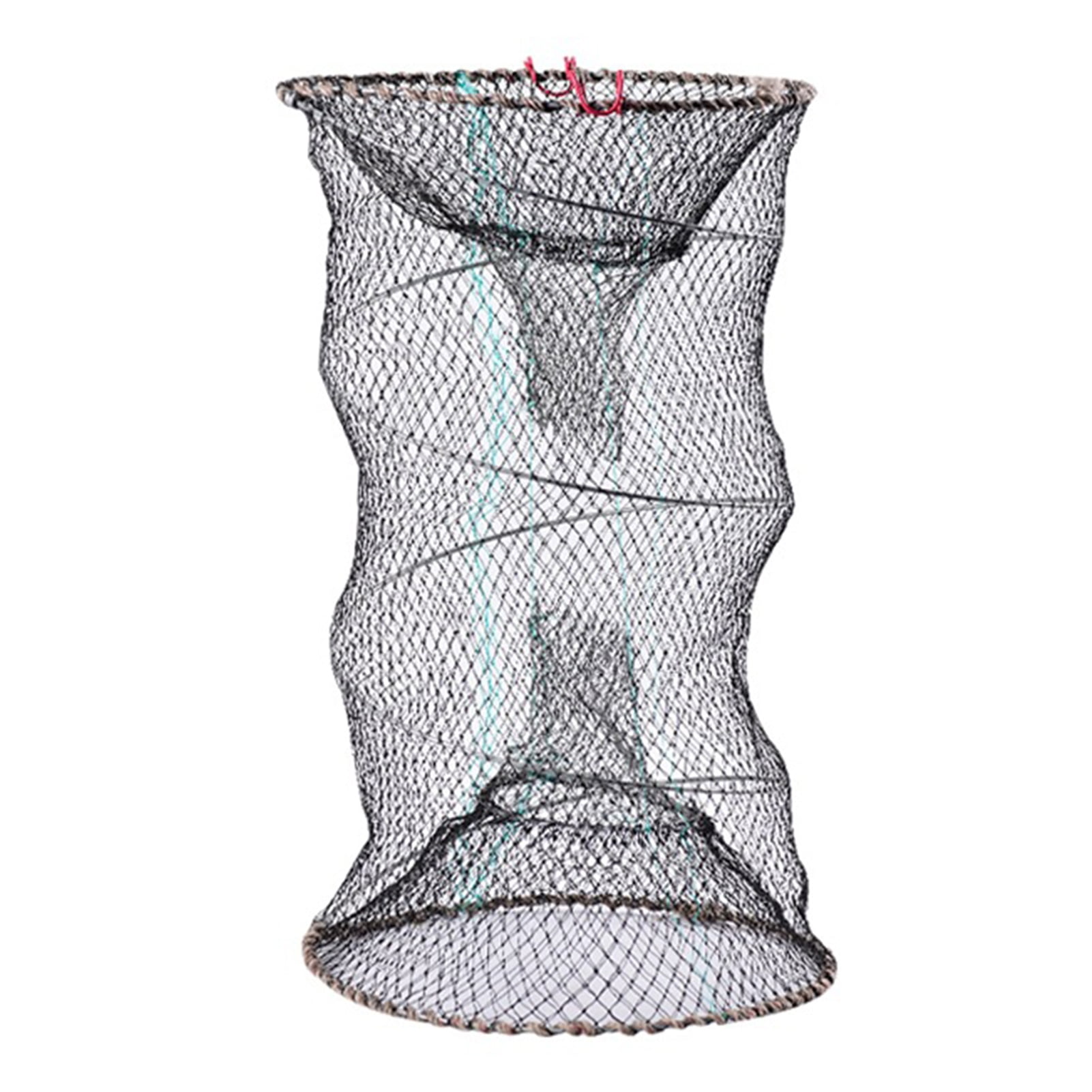 Hyasfey Fish Basket Mesh Shrimp Crab Trap Easy to Use Collapsible ...