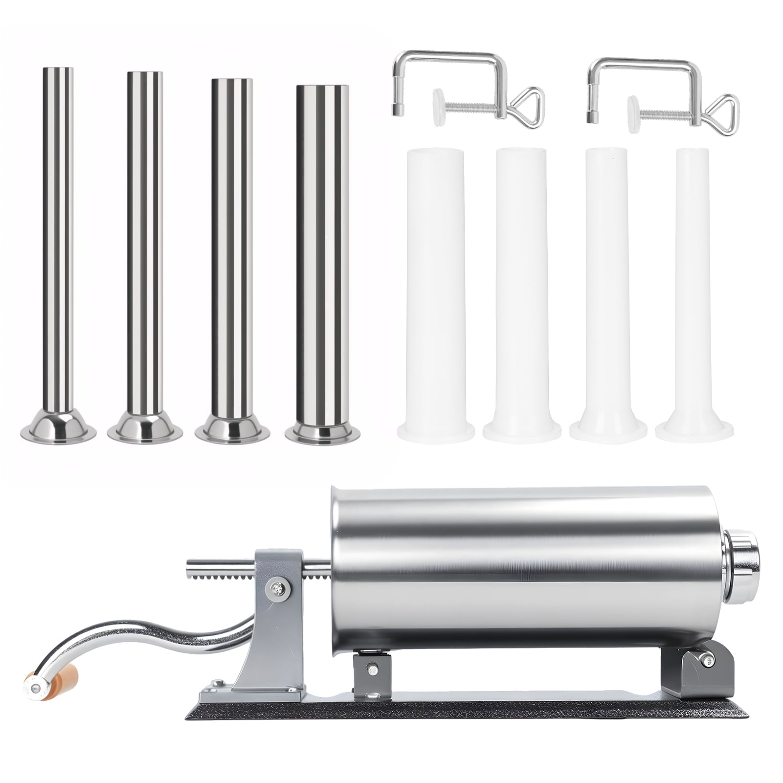 Hyasfey Manual Sausage Stuffer, Stainless Steel Meat Filler with 8 ...