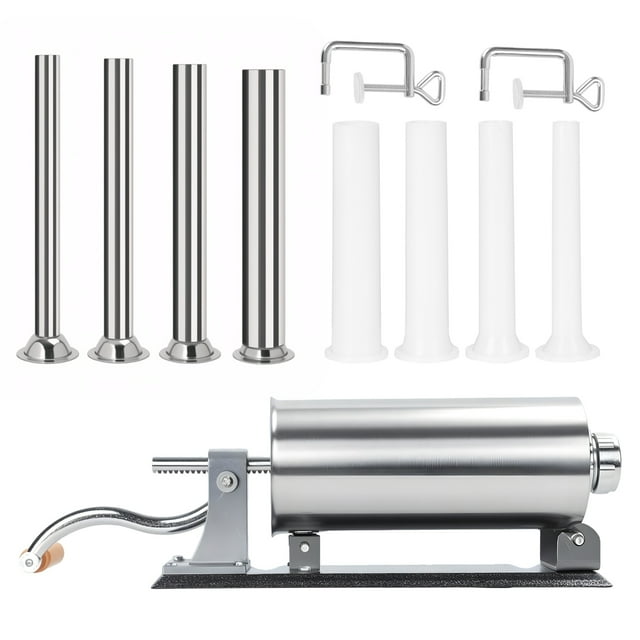 Hyasfey Manual Sausage Stuffer, Stainless Steel Meat Filler with 8 ...