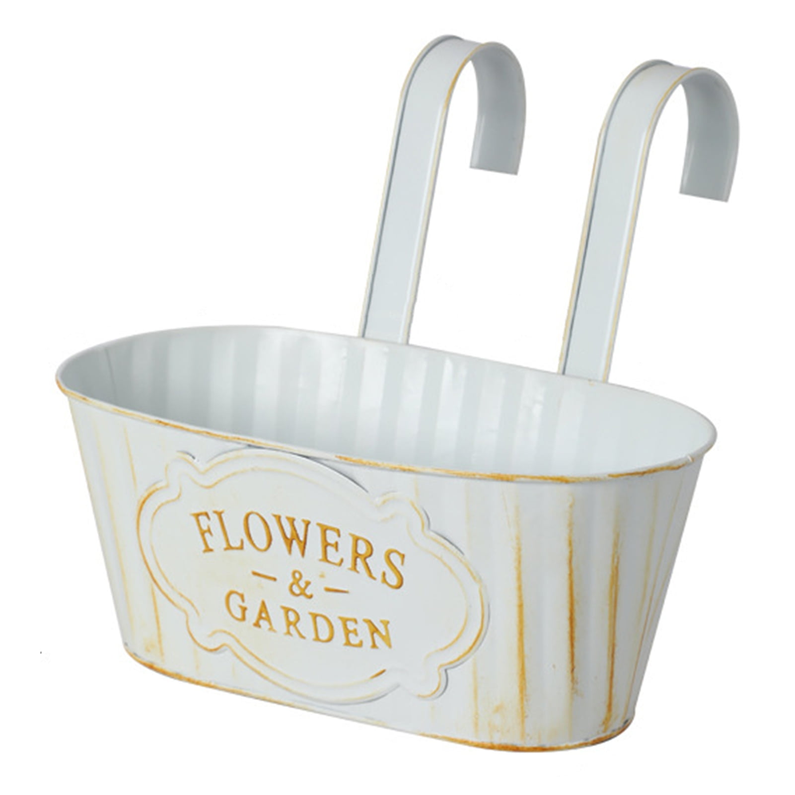 Hyasfey Over Fence Planters Metal Hanging Flower Pots Railing Fence ...