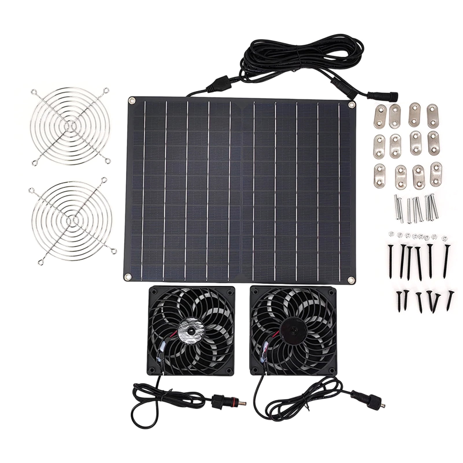 Hyasfey Solar Panel Exhaust Fan Sunlight Activated 3000RPM Speed Dual ...