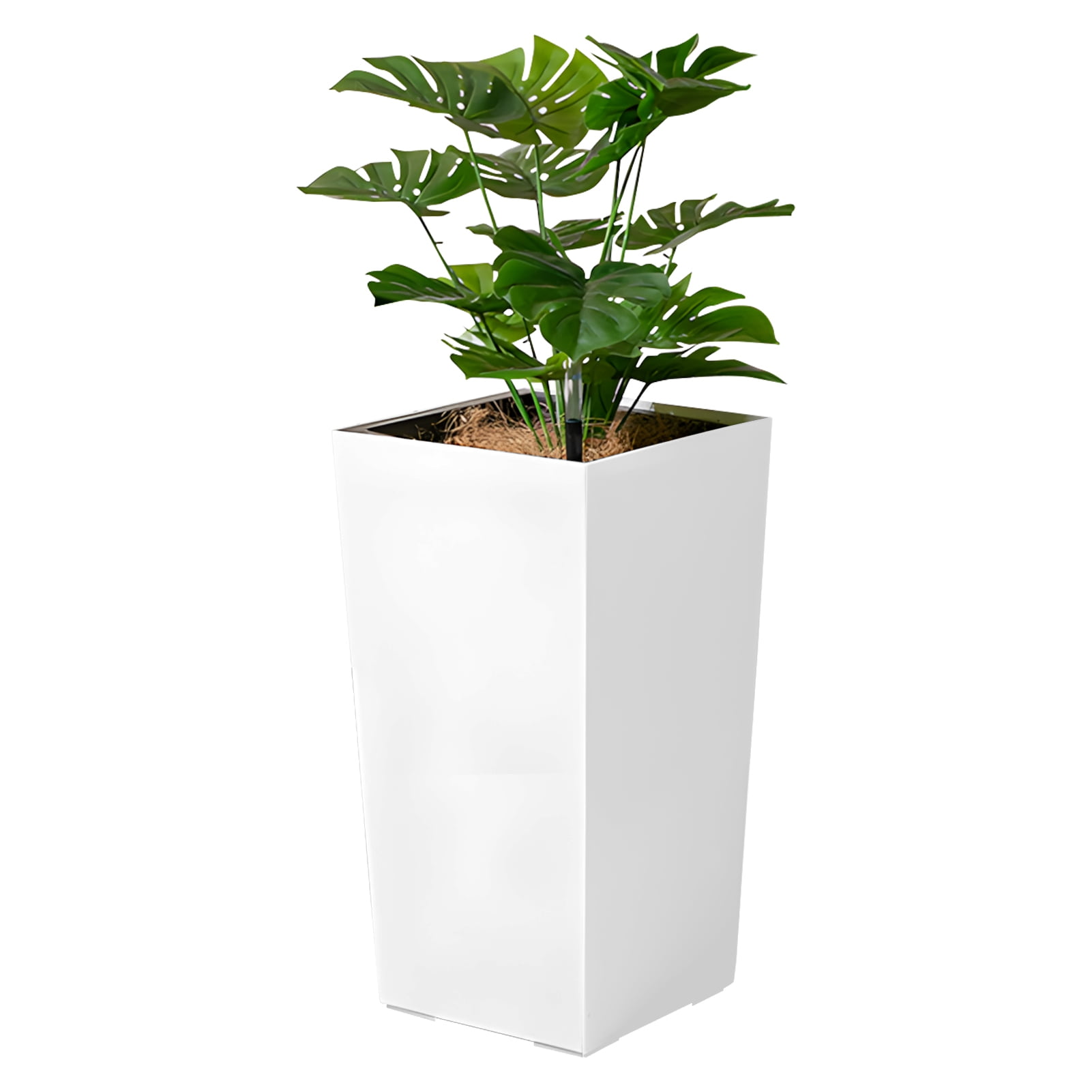 Hyasfey Tall Resin Planter, Outdoor Indoor Flower Pot, 21.7