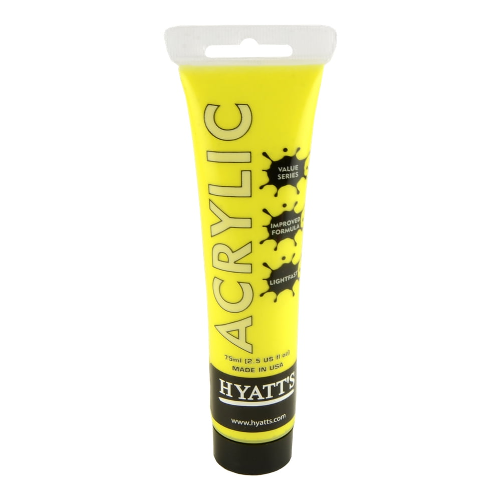 Hyatt's Acrylic 75Ml Neon Yellow - Walmart.com