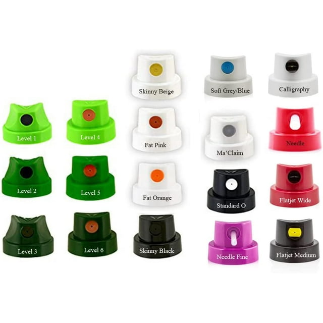 Hyatt's Interchangeable Spray Paint Caps Set of 18 for Montana Gold ...