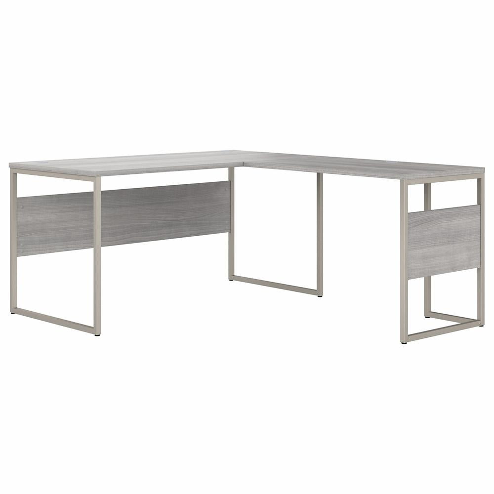 Hybrid 60W x 30D L Shaped Table Desk in Platinum Gray - Engineered Wood ...