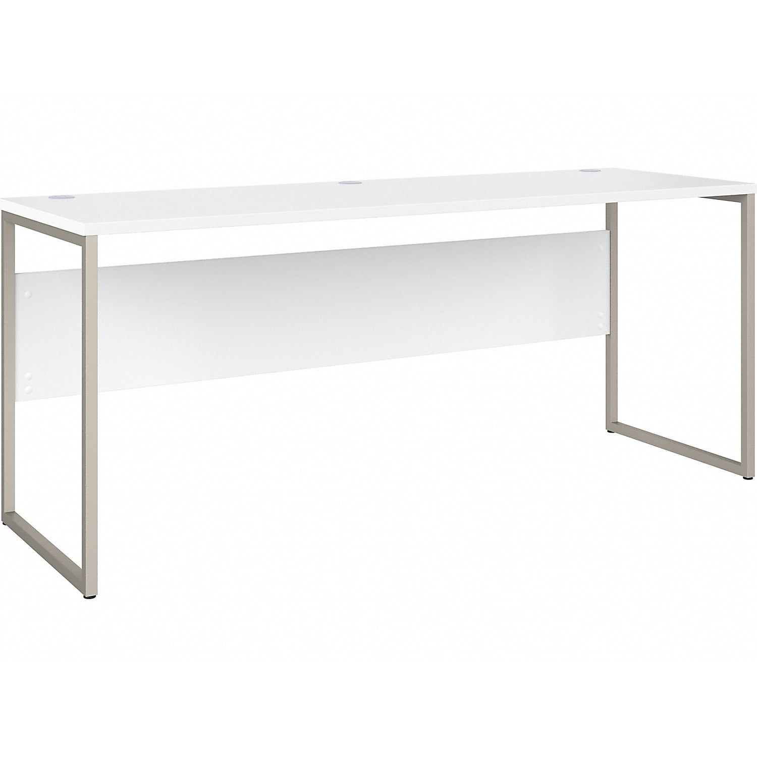 Hybrid 72W x 24D Computer Table Desk in White - Engineered Wood ...