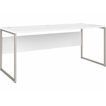 Bestar 30" x 60" Table with square metal legs in Chocolate - Walmart.com