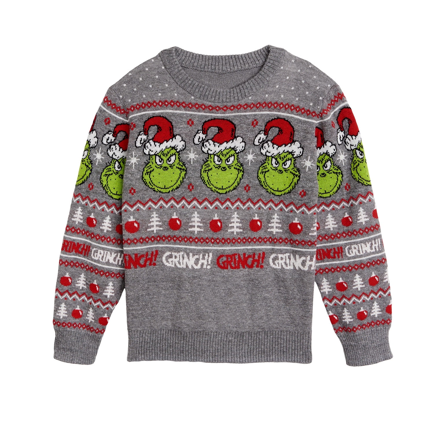 Hybrid Apparel Grinch Fair Isle Little Kids Ugly Sweater 12 Months ...
