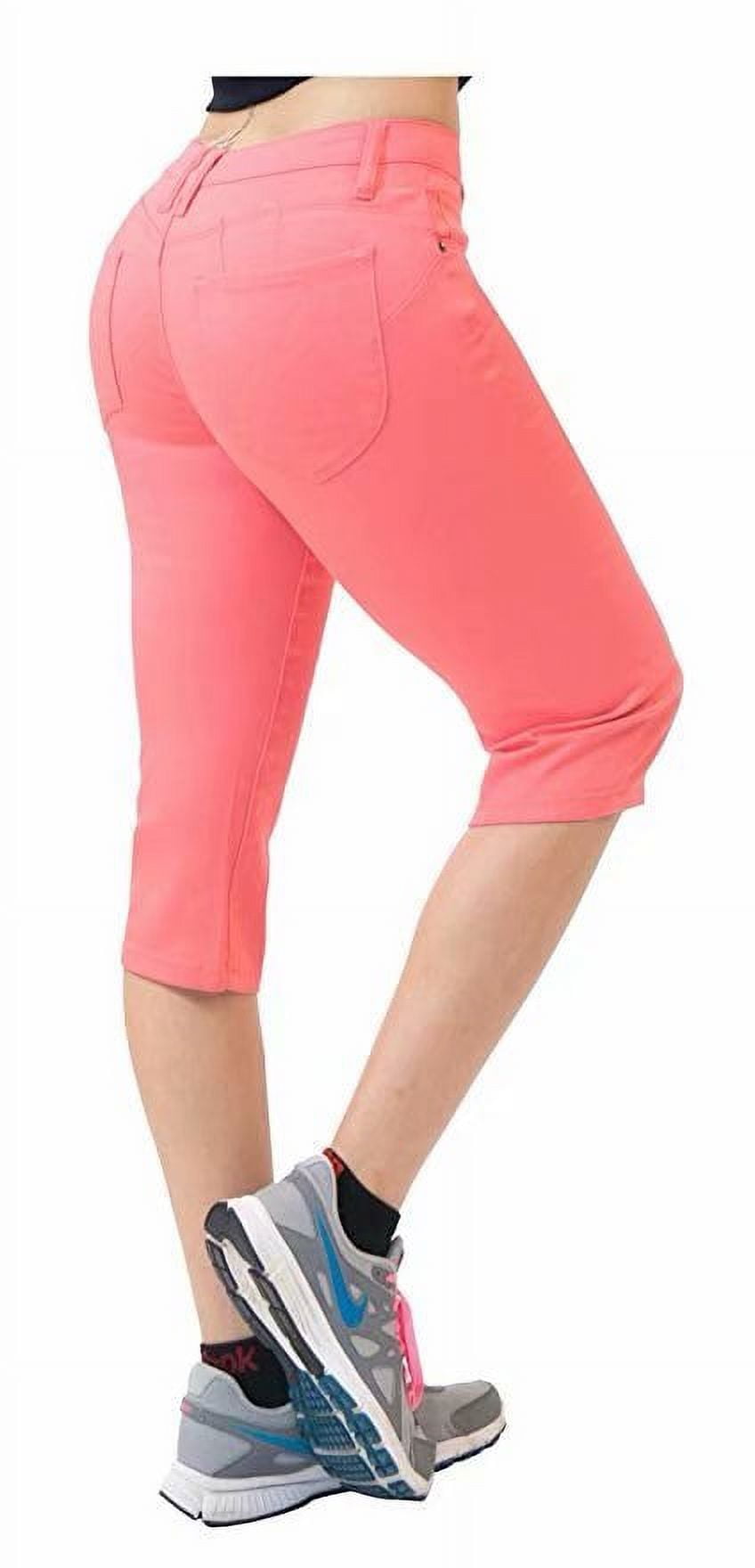 Hybrid & Co. Women's 17 inch Butt Lift Super Comfy Stretch Denim Capri ...