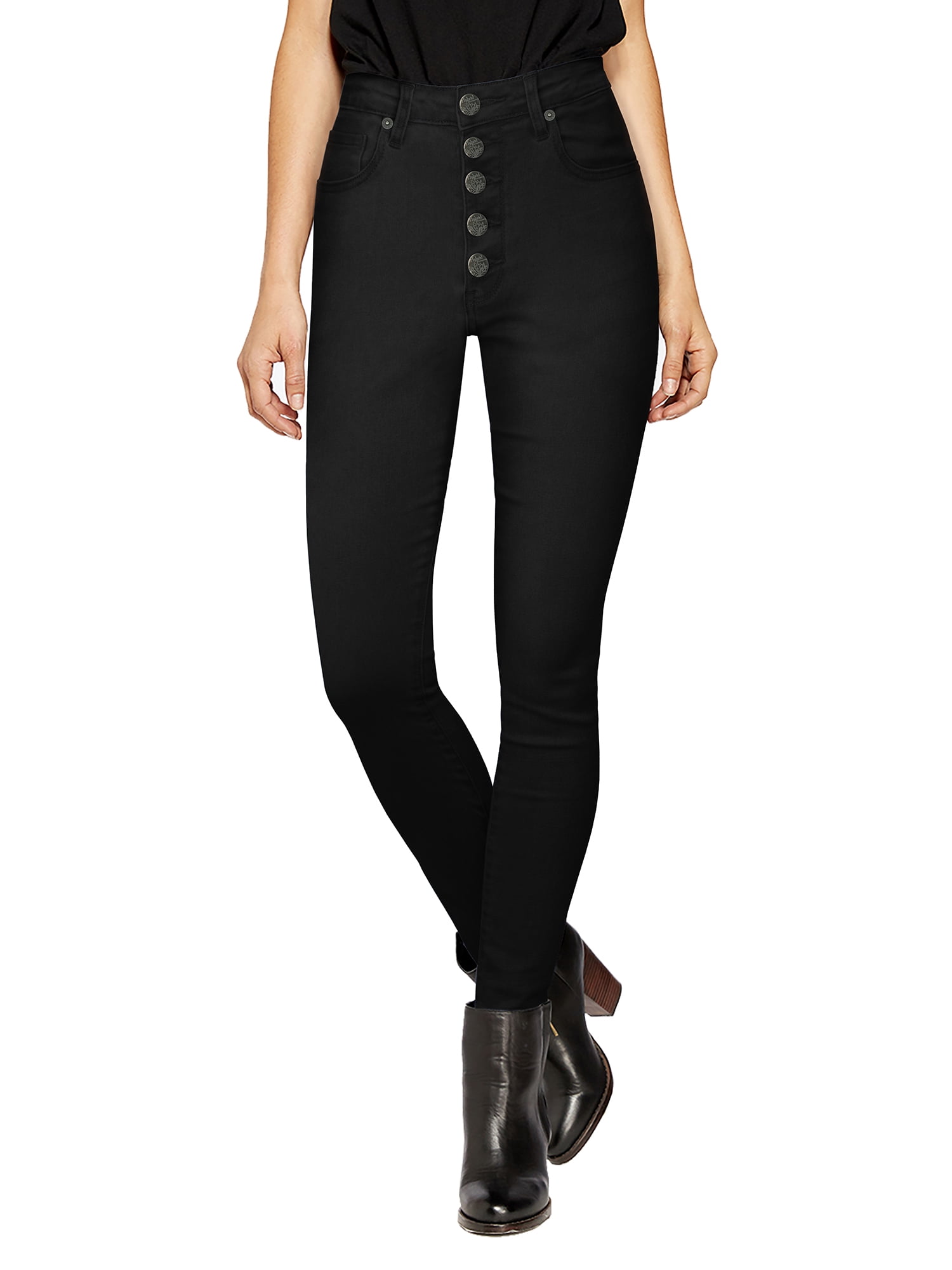 Hybrid & Company Super Comfy High-Waisted Stretch Women 5 Button Jeans ...