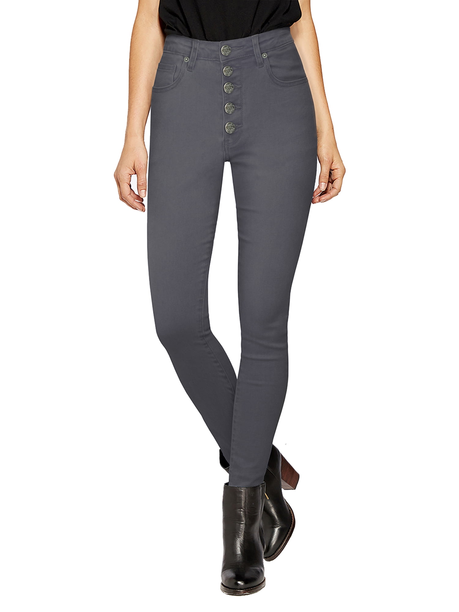 Hybrid & Company Super Comfy High-Waisted Stretch Women 5 Button Jeans ...