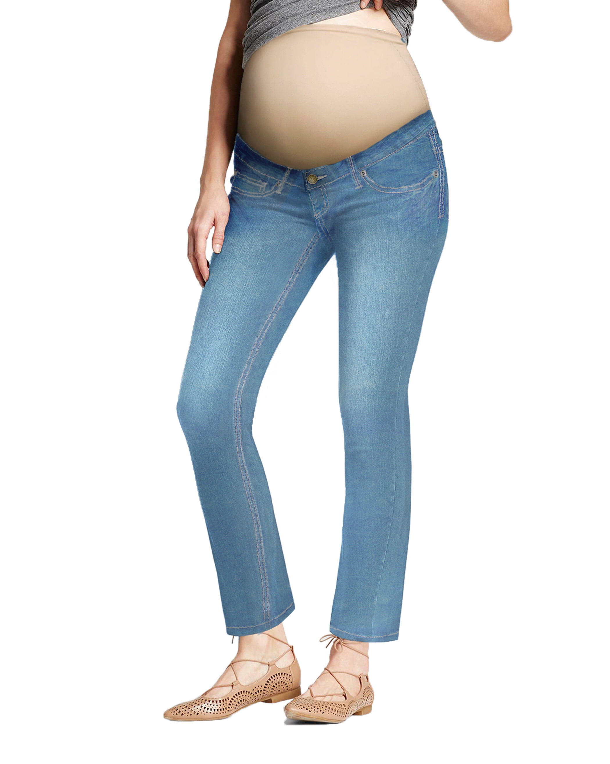 Hybrid & Company Super Comfy Stretch Women's Maternity BootCut Jeans ...