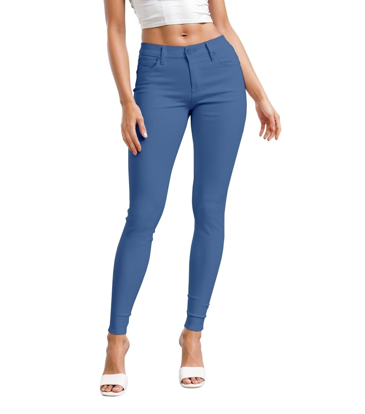 Hybrid & Company Women's Hyper Ultra Stretch Comfy Skinny Pants,POWDER BLU 2X - Walmart.com