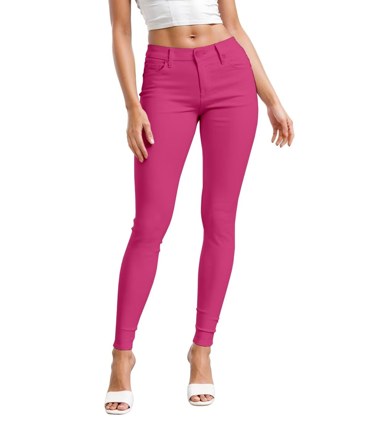 Hybrid & Company Women's Hyper Ultra Stretch Comfy Skinny Pants,FUCHSIA ...