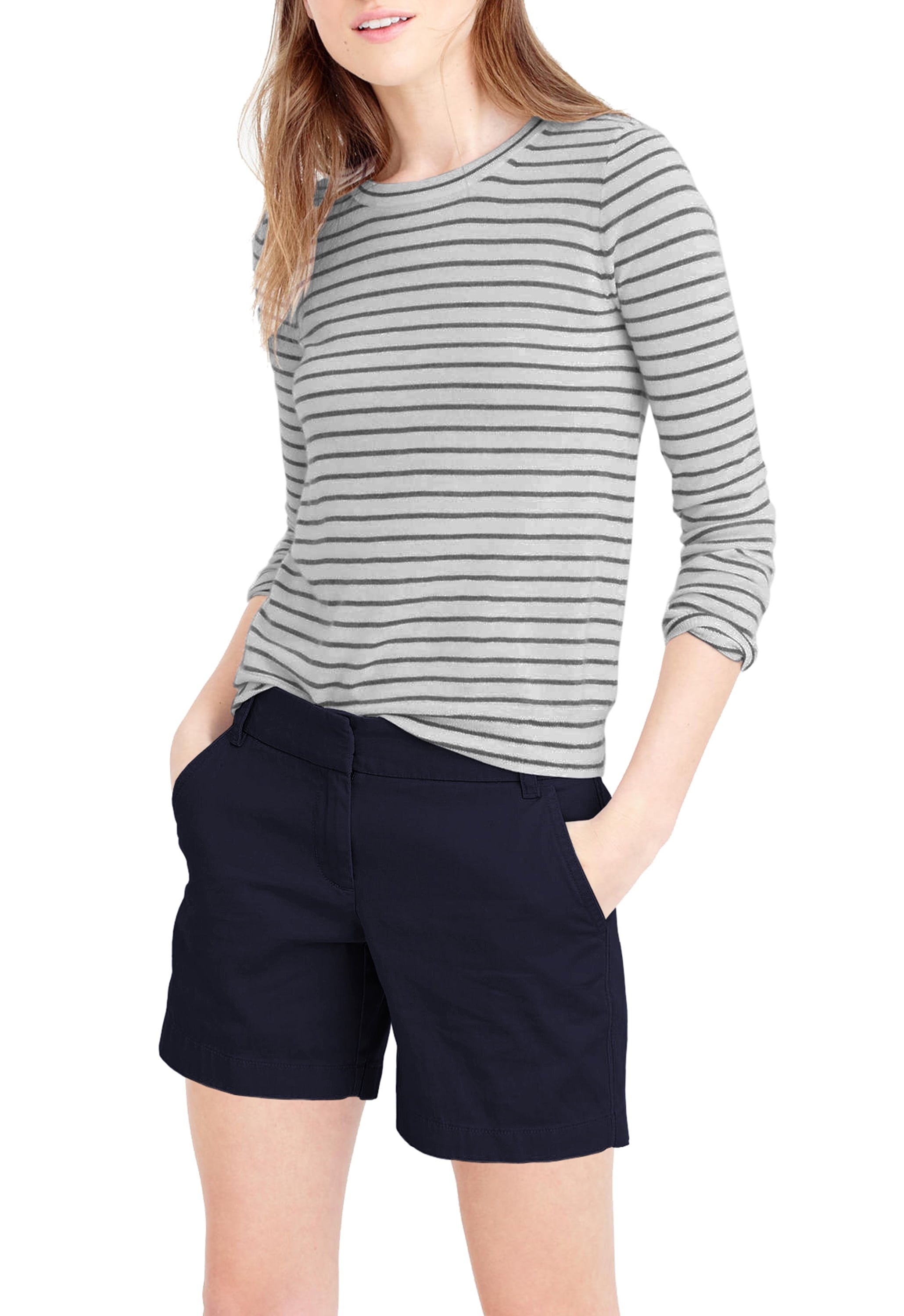 Hybrid & Company Womens 7 inch Inseam Super Comfy Bermuda Walking ...