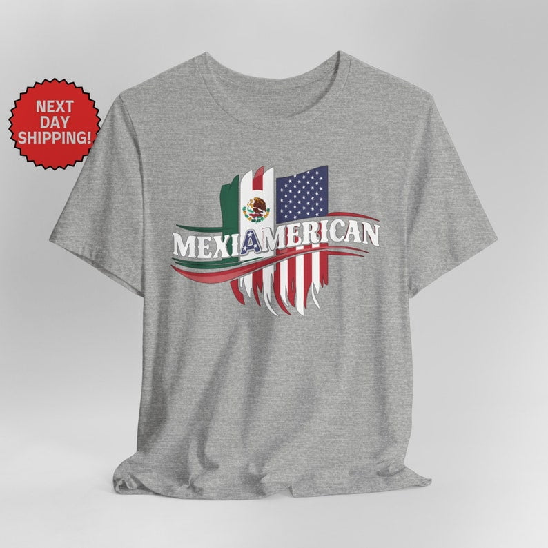 Hybrid Flag Mexiamerican Mexican American Mix T-shirt – Patriotic ...