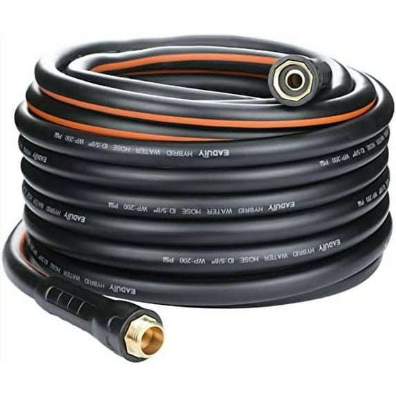 Hybrid Garden Hose 5/8 IN. x 75 FT, Heavy Duty, Lightweight, Flexible ...