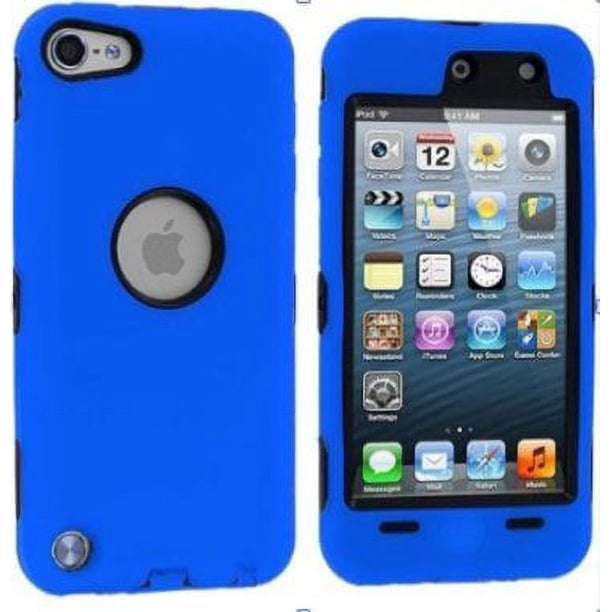 Hybrid Hard Silicone Case for iPod Touch 5th Gen - Black/Blue - Walmart ...