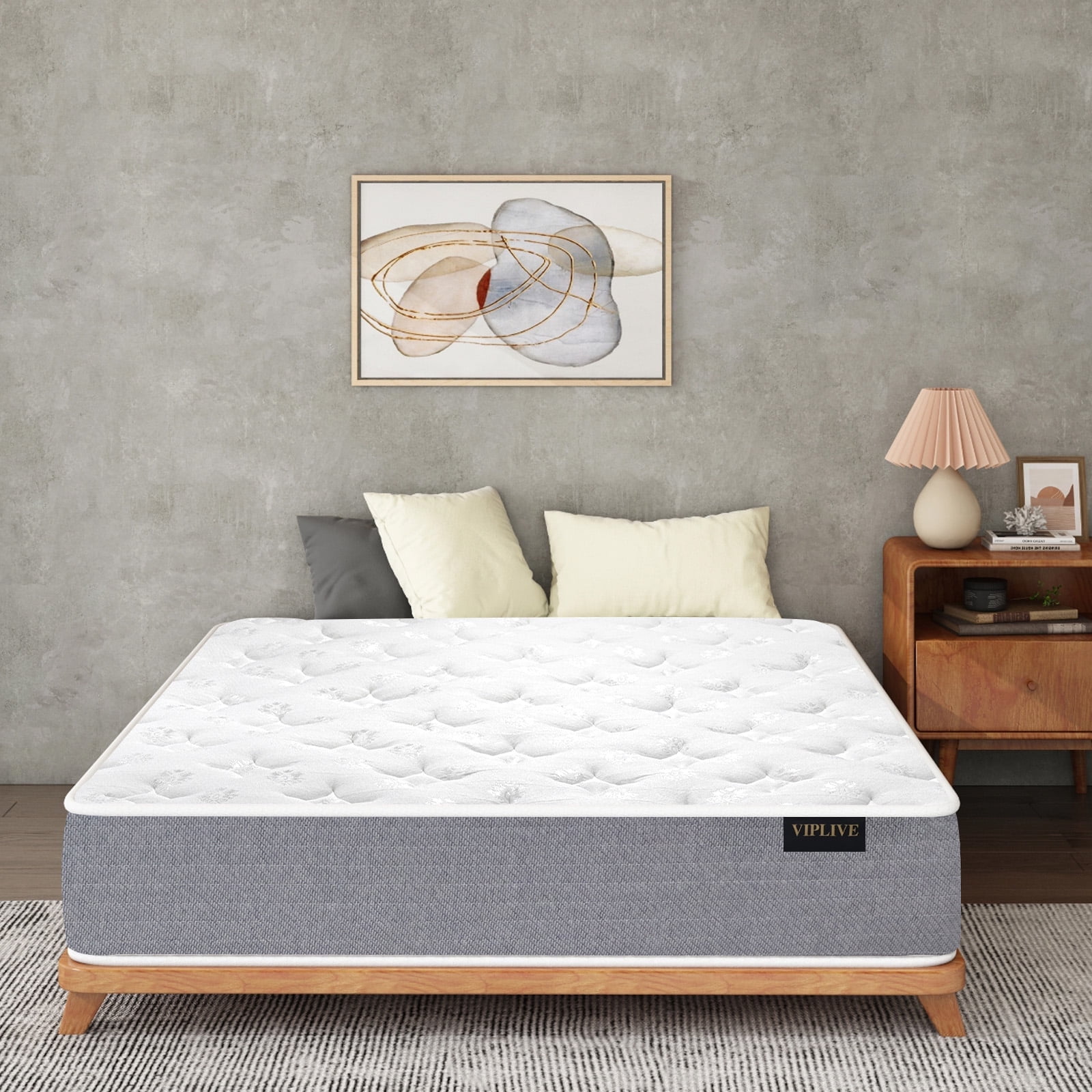 Hybrid King Mattress, VIPLIVE 10 Inch Plush King Pocket Springs ...