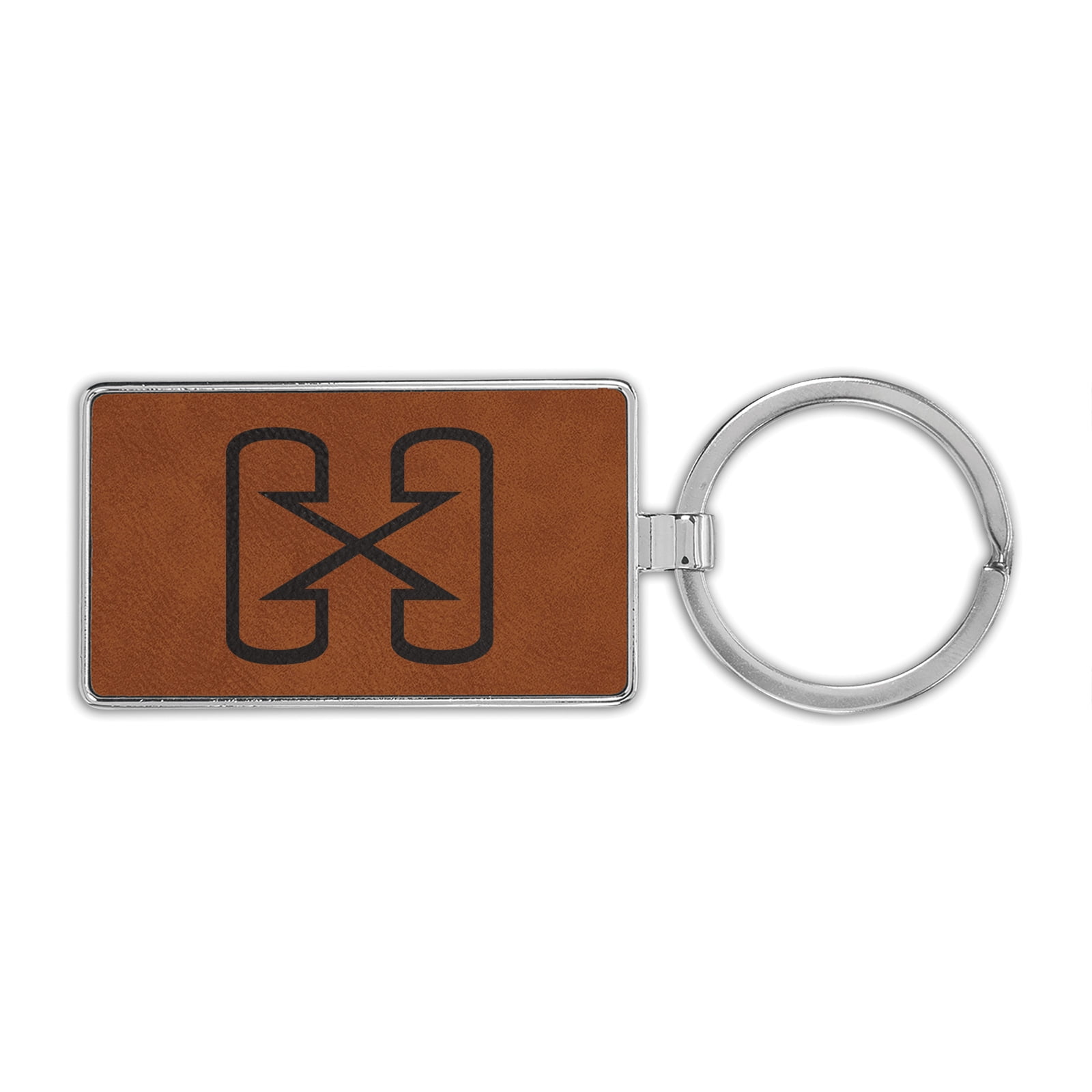 Hybrid Logo Premium Leatherette Keychain green environmental - Rawhide ...