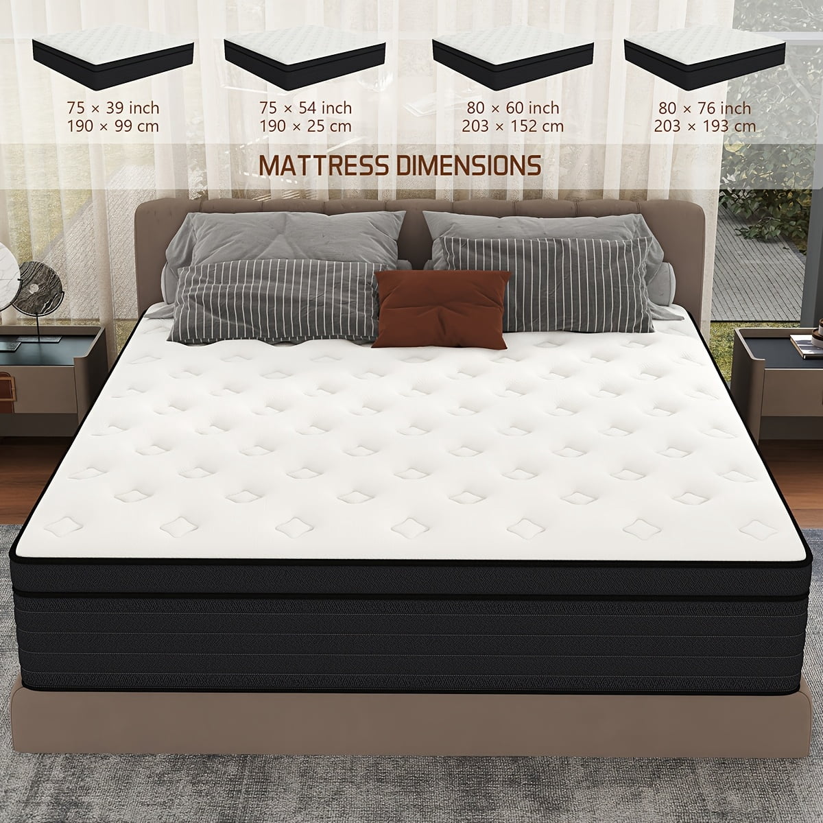 Hybrid Mattress in a Box - Twin to King, Pocket Springs & Memory Foam ...