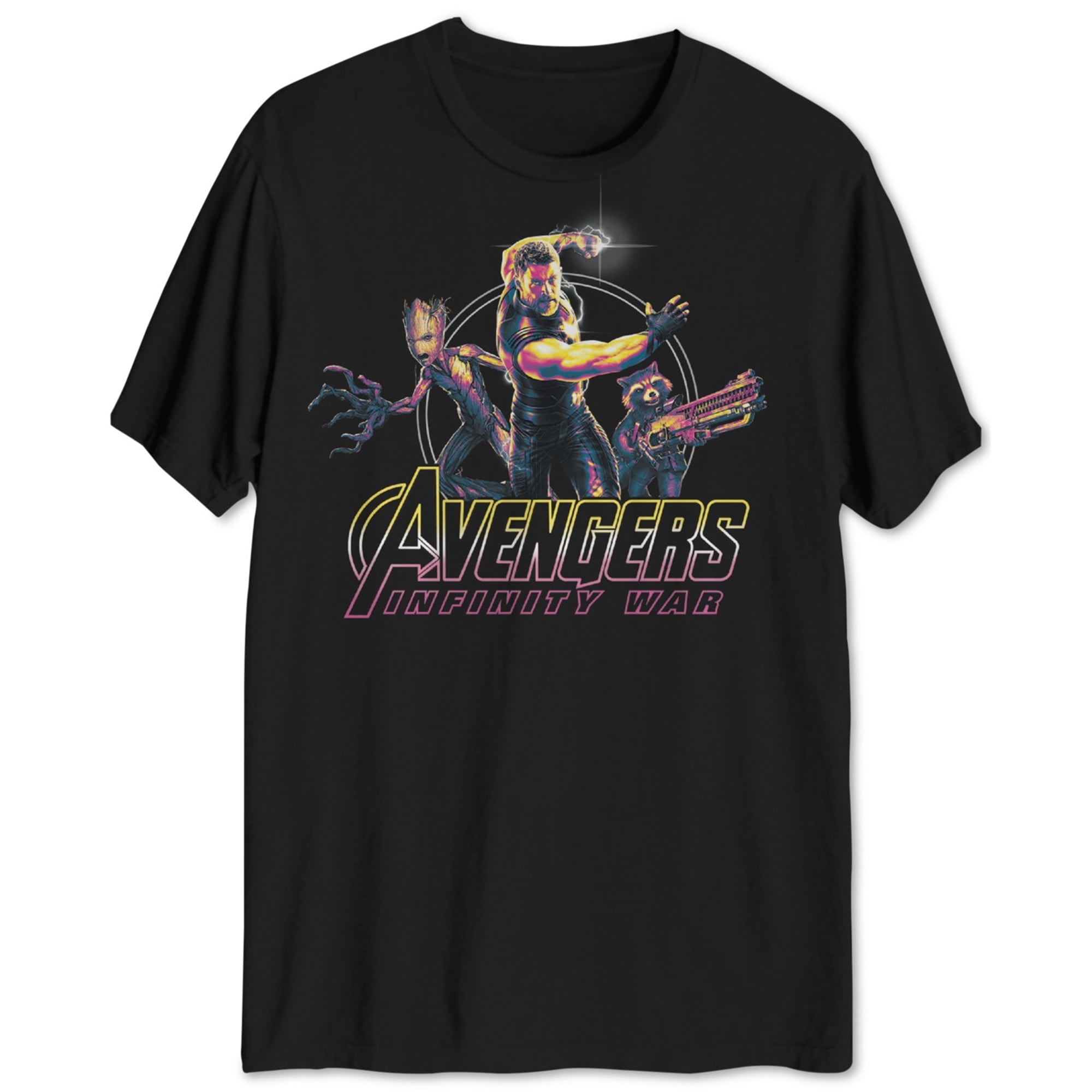 Hybrid Mens Avengers Infinity War Graphic T-Shirt, Black, Large ...