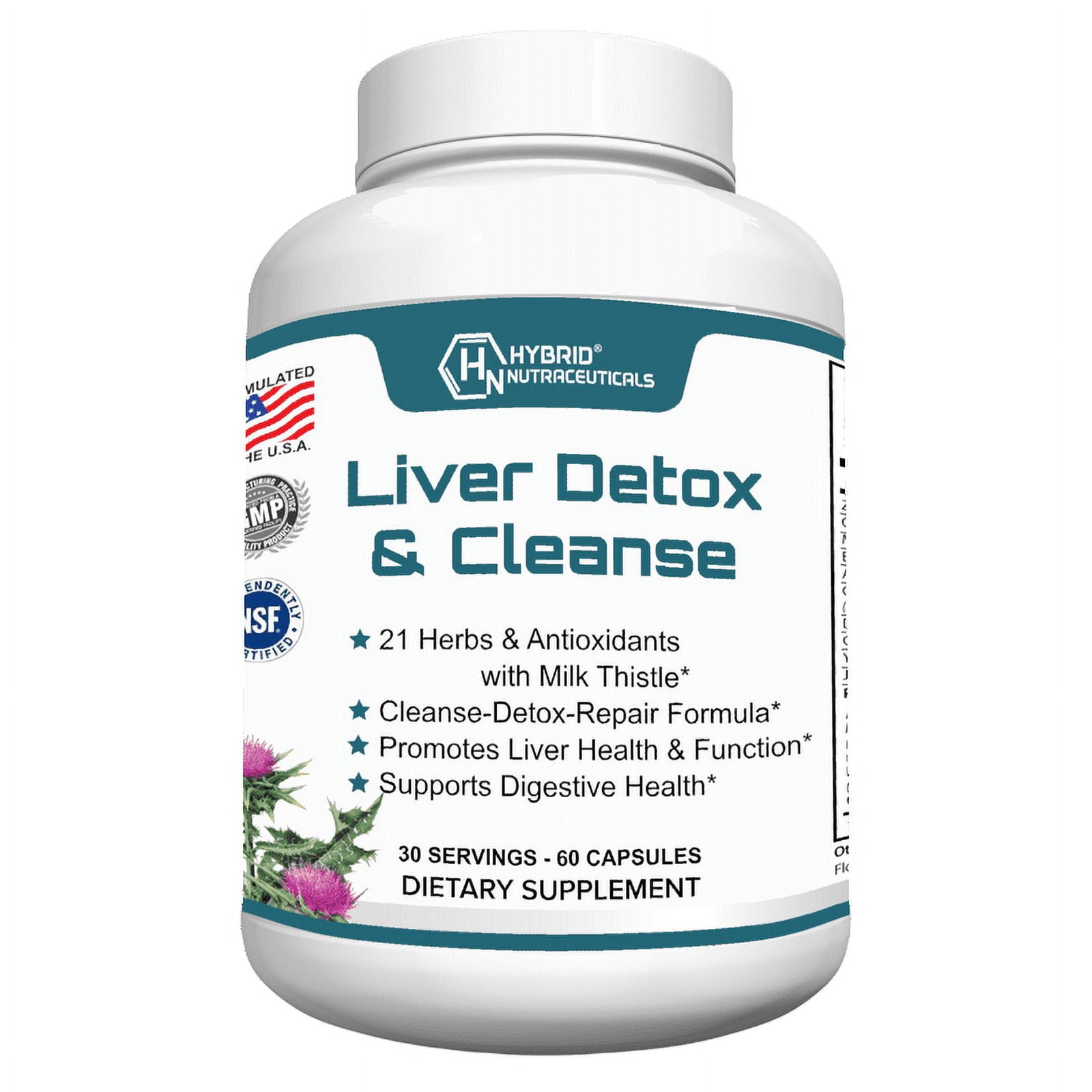 Hybrid Nutraceuticals Liver Cleanse Detox & Repair - Silymarin Milk ...