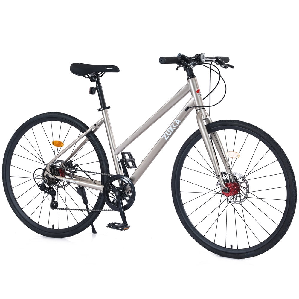 Hybrid Road Bike 700C for Men and Women, Shimano 7 Speed City Bicycle ...
