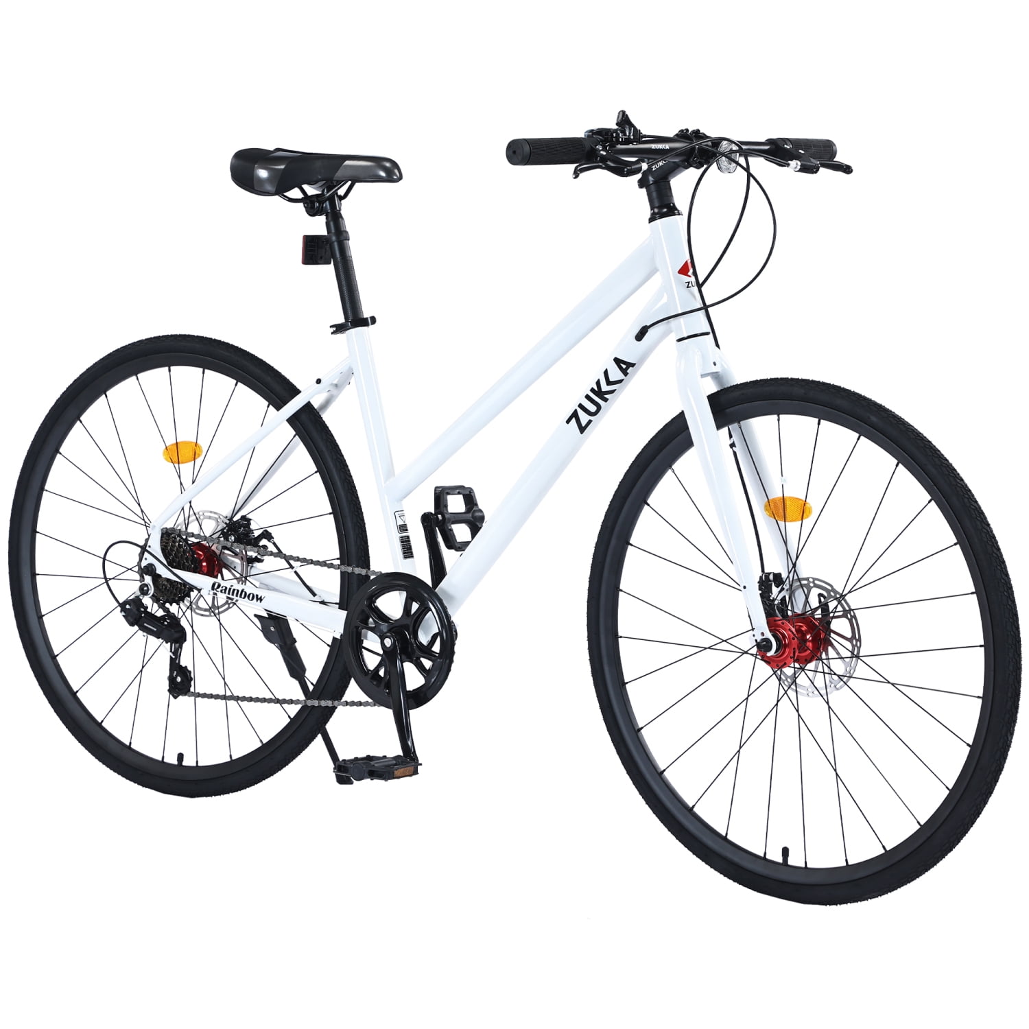 Hybrid Road Bike for Men and Women - Sleek 7-Speed City Bicycle with ...