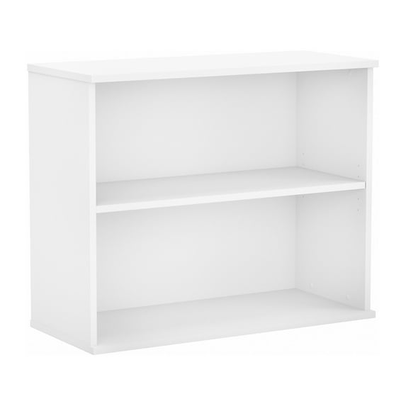 Bush Business Furniture Hybrid Small 2 Shelf Bookcase, White ...