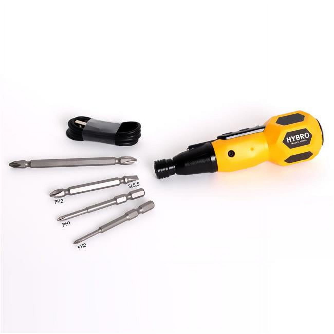 Hybro HIV-004Y Electric & Manual Duo USB Rechargeable Screw Driver with ...
