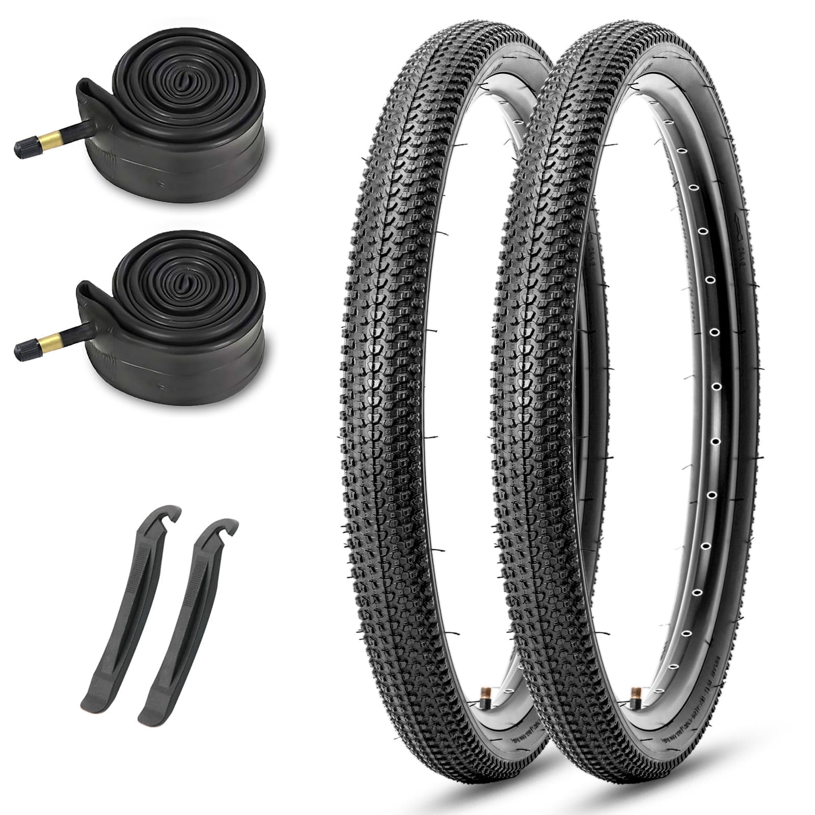 Hycline 2-Pack Mountain Bike Tires Set: 24/26-inch Folding Replacement Puncture-Resistant ...