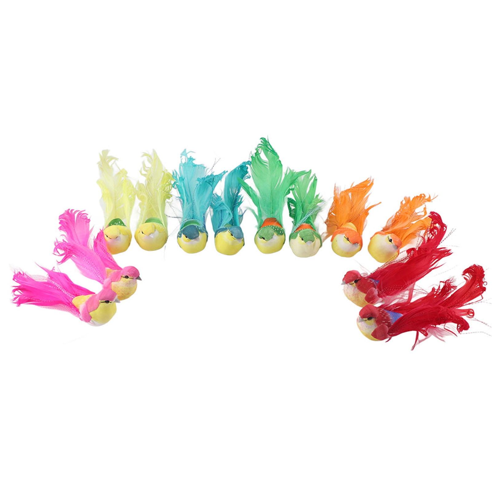 Hydanny 12pcs Artificial Birds with Clips for Home & Garden Accent ...