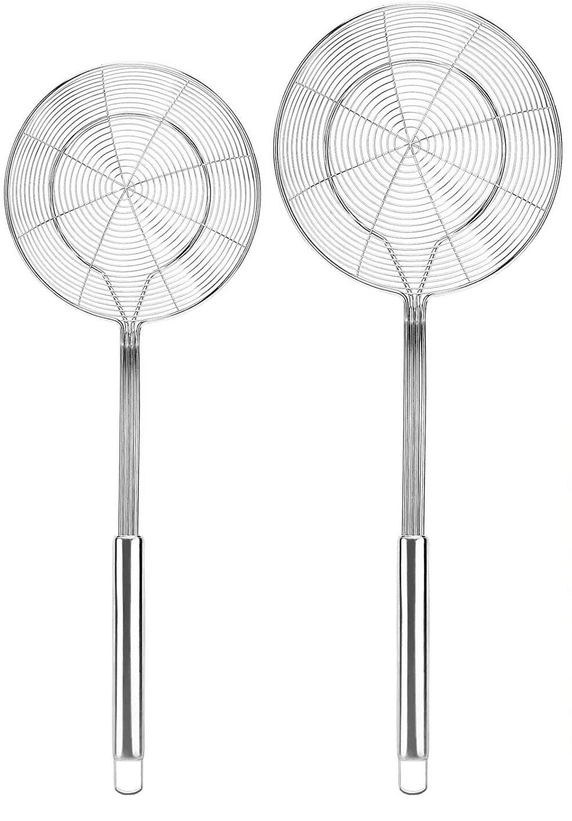 Hydanny 2 Large Spider Strainer Stainless Steel Skimmer Kitchen Ladle ...