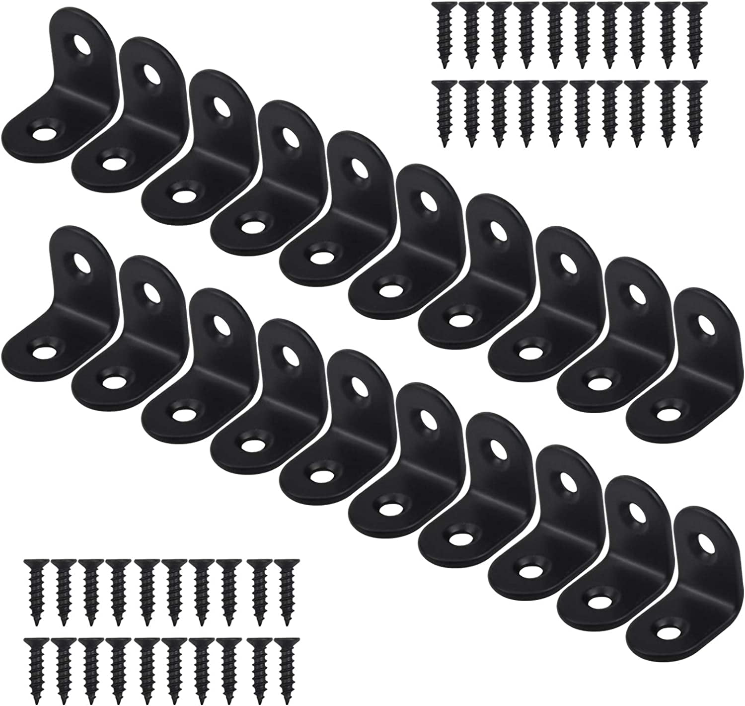 Hydanny 20 Pieces Fixing Bracket, Corner Bracket, Stainless Steel Right ...