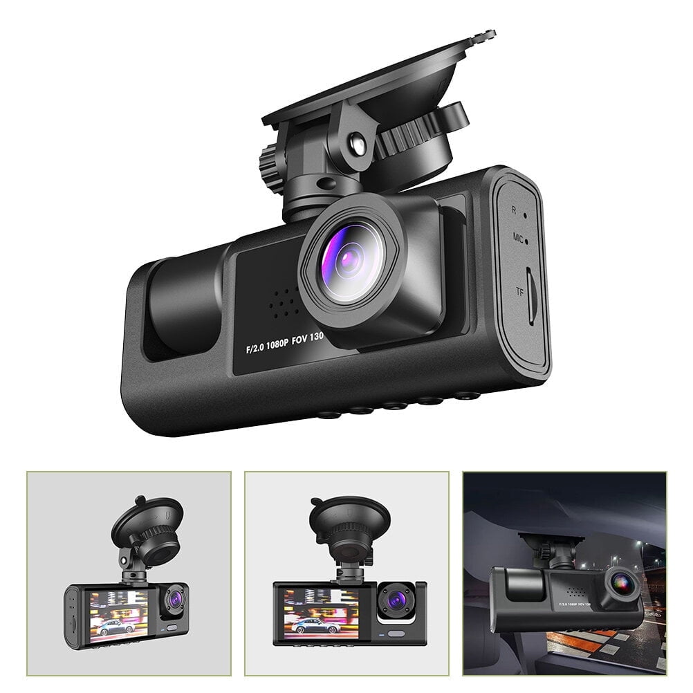 Hydanny,3 Channel Dash Cam, 1080P Three Way Triple Car Camera, 5MP Car ...