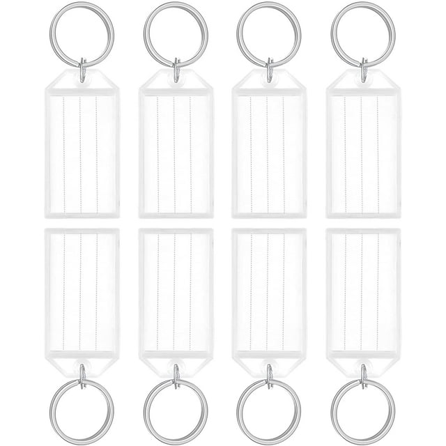 Hydanny 5cm Heavy Duty Plastic Key Tag White Item Tag with Blank Paper ...