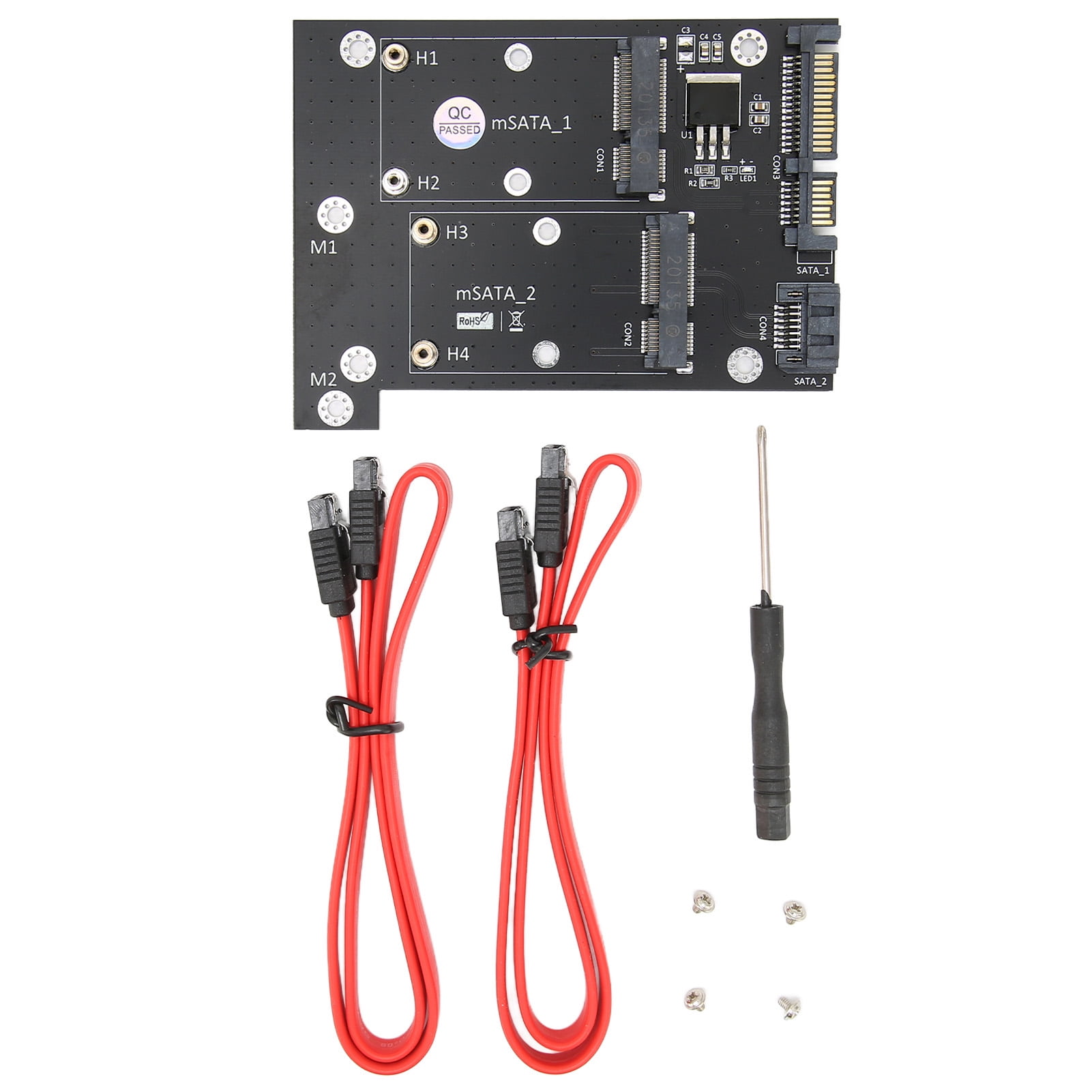 Hydanny Adapter Card Dual MSATA SSD to Dual SATA3 Fast Reading Speed ...