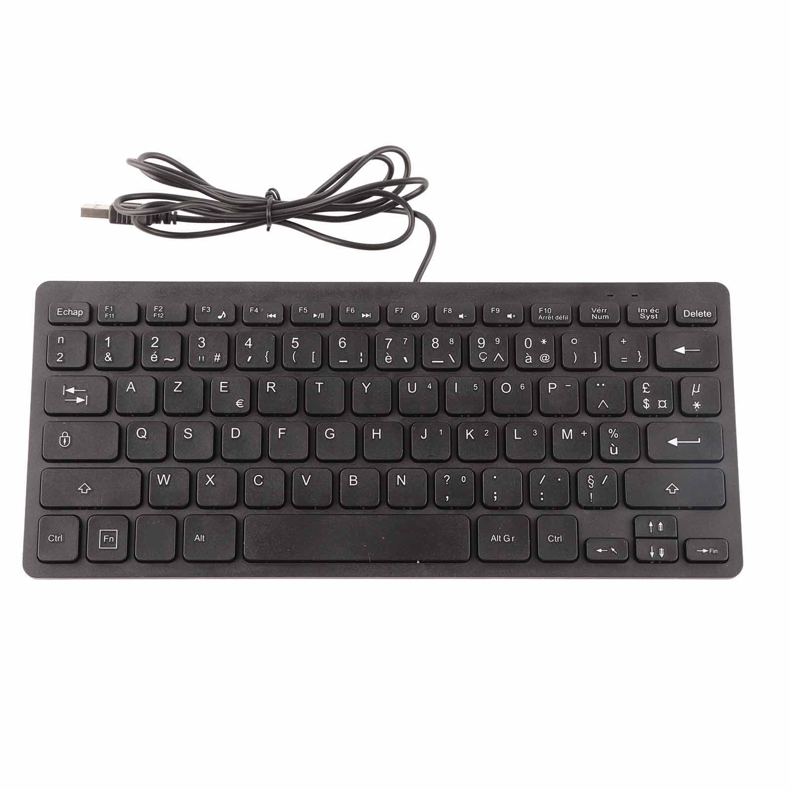 Hydanny Keyboard 78 Key Mute Ultra Thin Wired Mini USB Interface ...