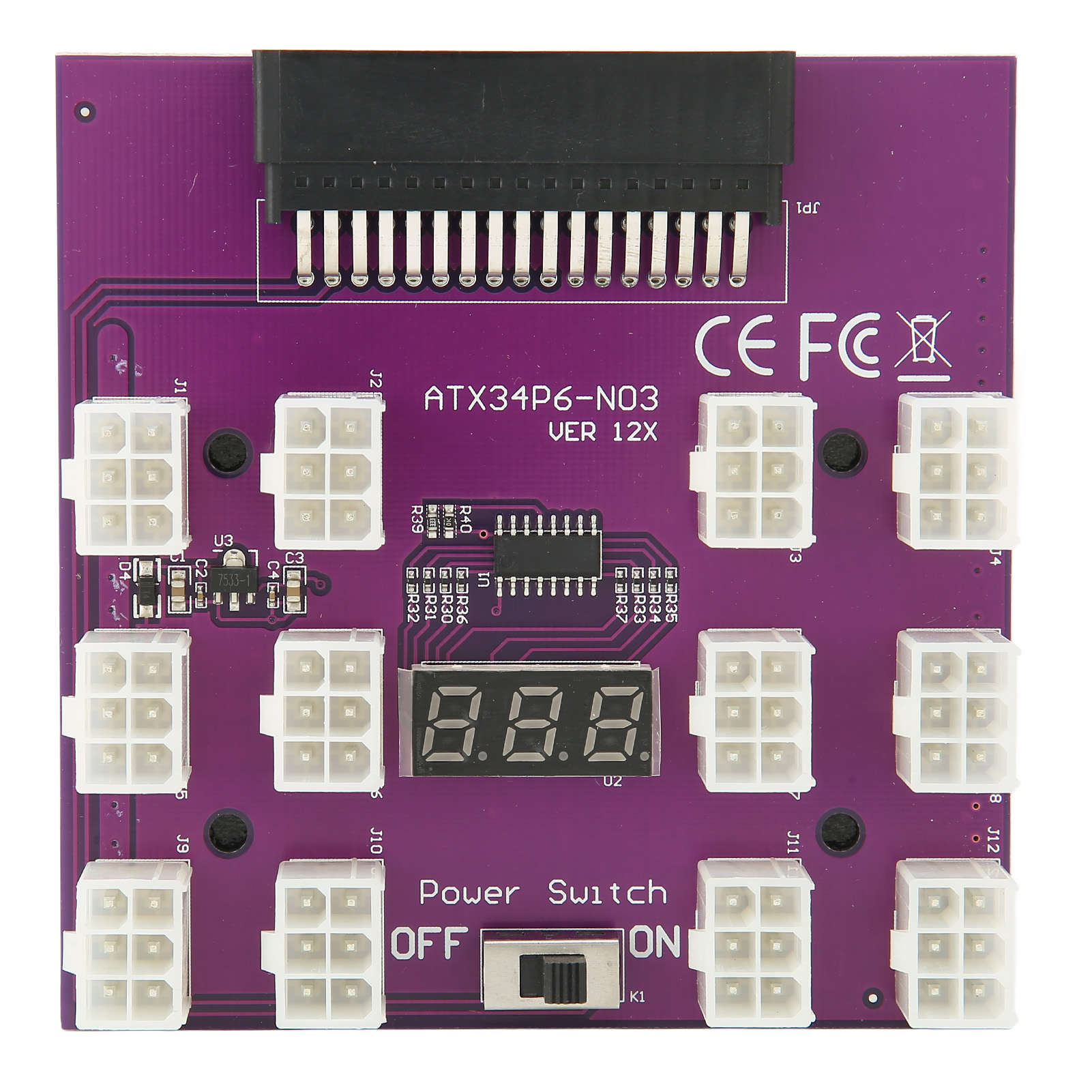 Power Supply Breakout Board Adapter 12 Connectors Power Distribution ...