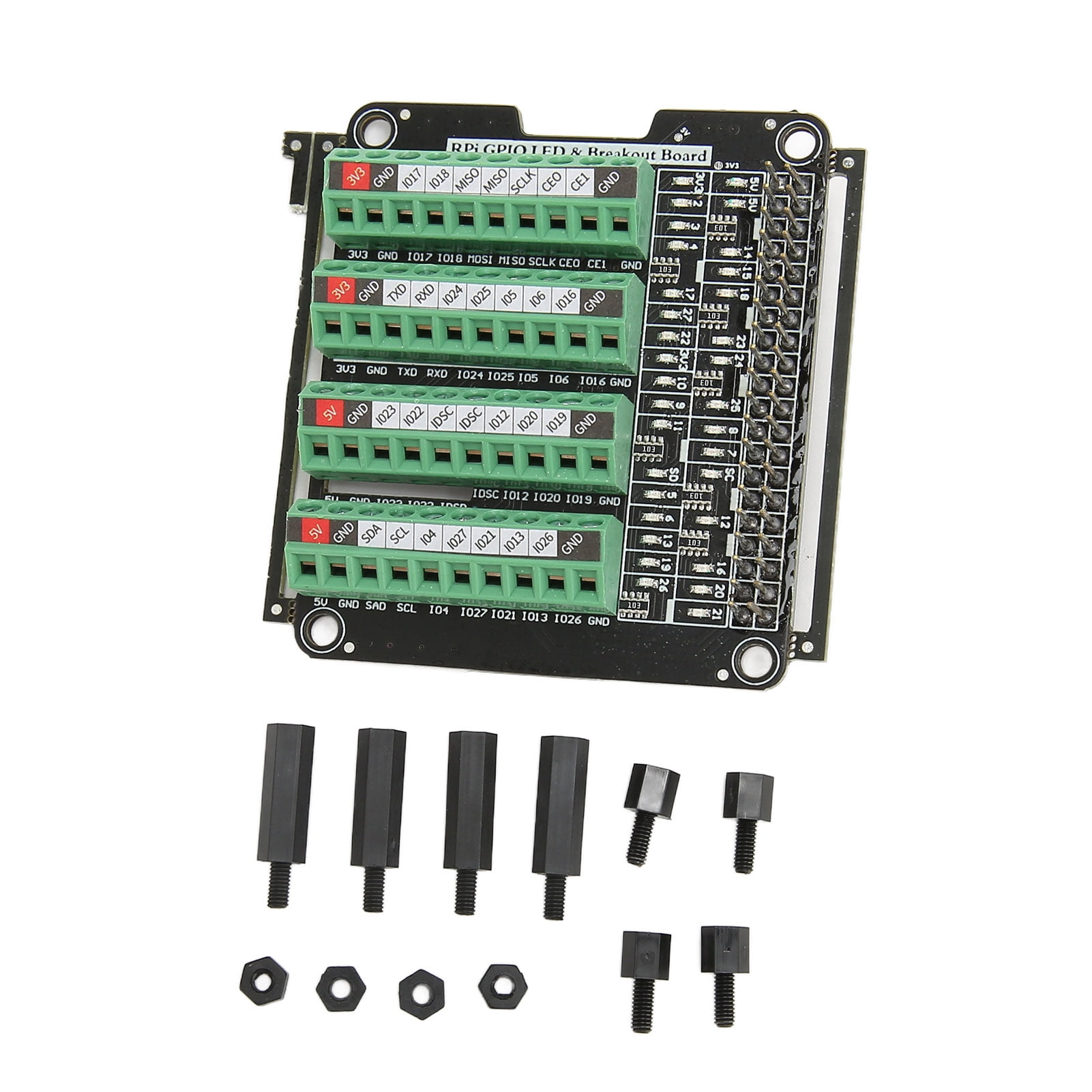Hydanny Terminal Block Breakout Board LED Light 3.3V 3A Terminal Block ...