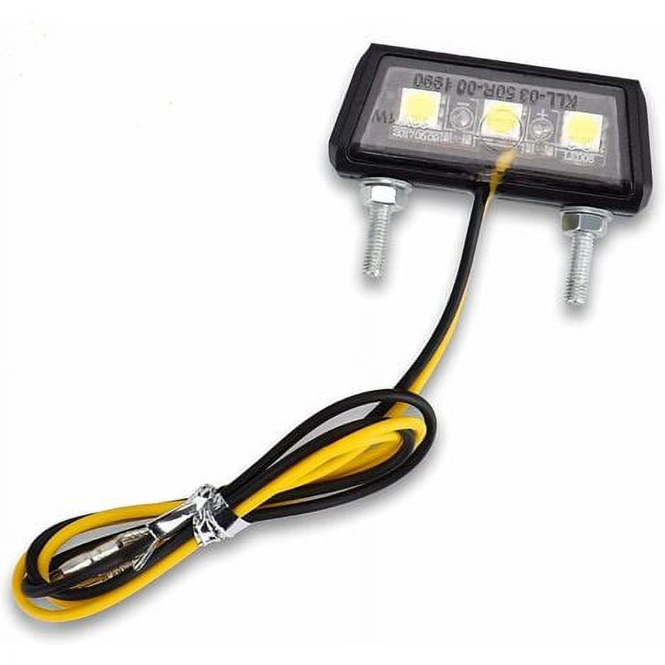 Hydanny Universal Motorcycle LED License Plate Light, 12V, Mini Micro ...
