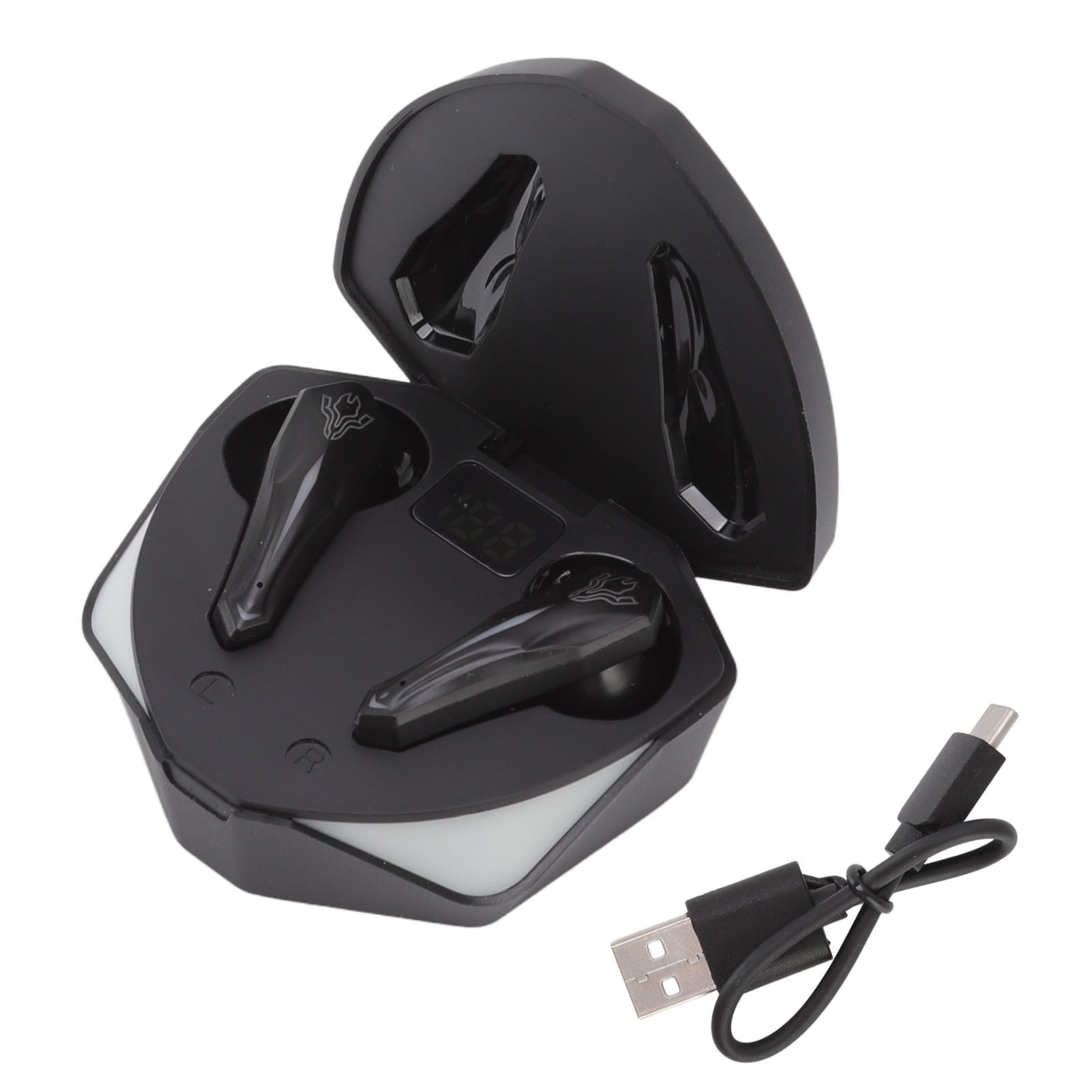 Hydanny Wireless Game Earbuds LED Digital Display Bluetooth V5.1 Gaming ...