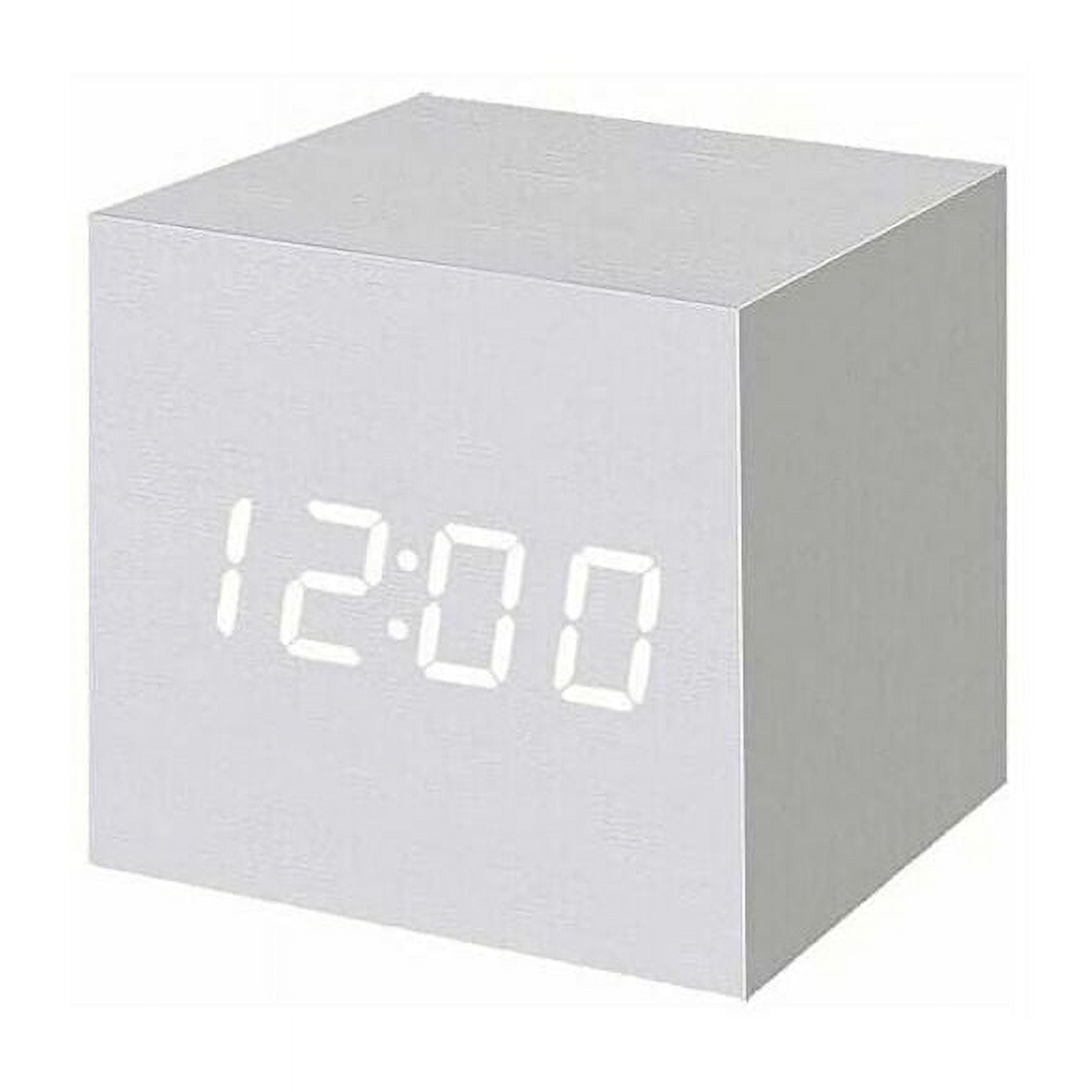 Hydanny Wooden LED Digital Alarm Clock, Digital Cube Clock with Date ...