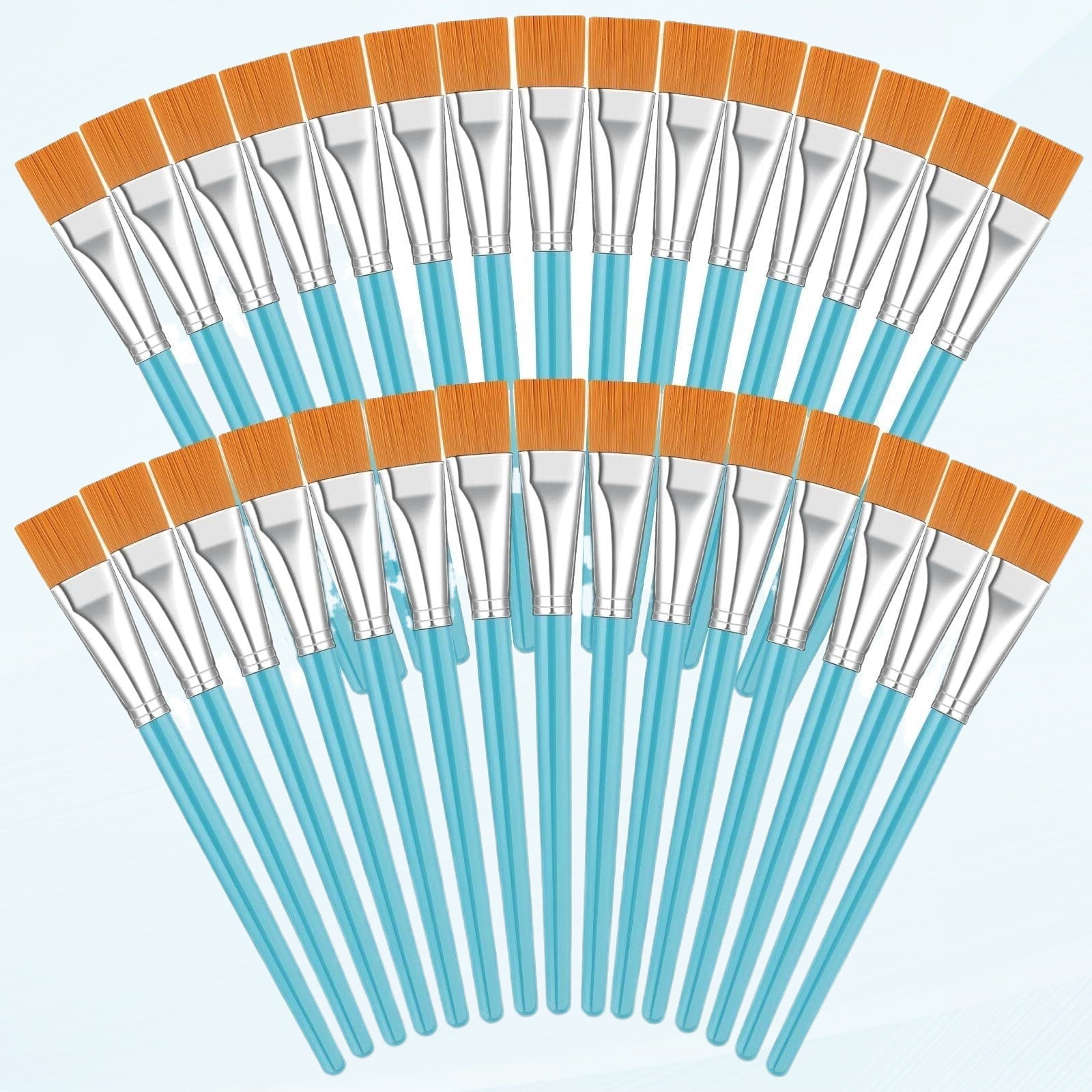 Hydanny30 Pieces Paint Brushes Small Flat Paint Brushes Acrylic Paint ...