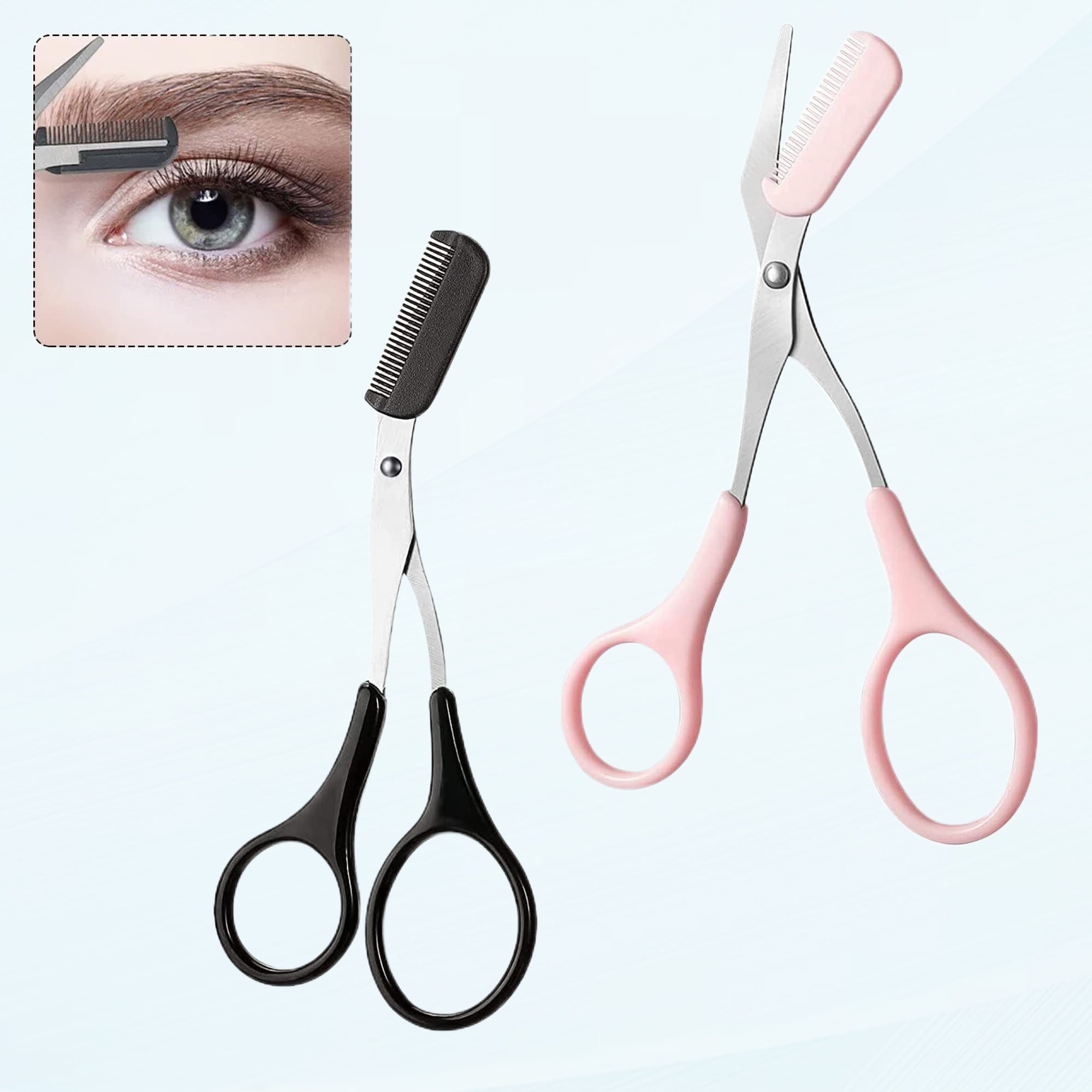 HydannyEyebrow Scissors with Professional Stainless Steel Comb, Eye ...